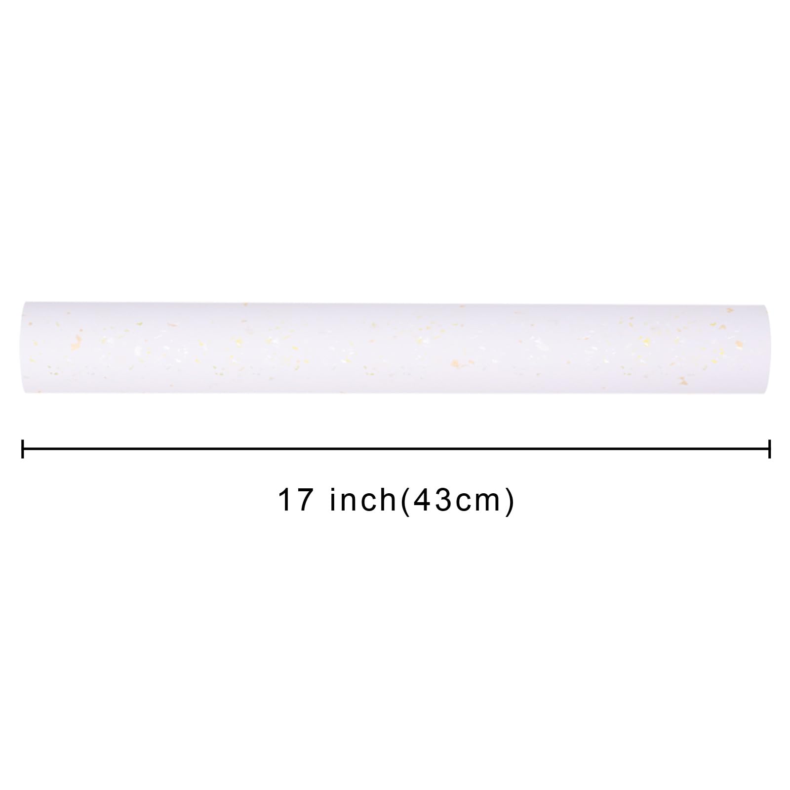 Flyhill Mini Roll Wrapping Paper-17inch*16.5ft（23.4sq.ft.ttl-White Gold Snowflake Foil Design with Smooth for Christmas,Birthday,Holiday,Wedding,Baby Shower