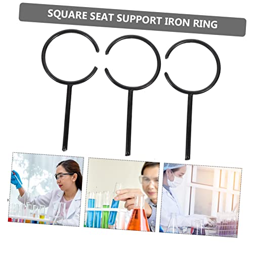 ULTECHNOVO 3pcs Experimental Instrument Accessories Lab Support Rings Metal Brackets Stainless Steel Lab Closed Ring Flask clamp Trumpet Accessories Labs Iron Ring Test Tube clamp Large
