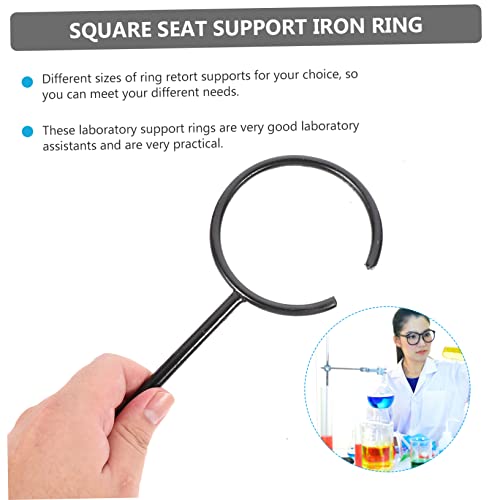 ULTECHNOVO 3pcs Experimental Instrument Accessories Lab Support Rings Metal Brackets Stainless Steel Lab Closed Ring Flask clamp Trumpet Accessories Labs Iron Ring Test Tube clamp Large
