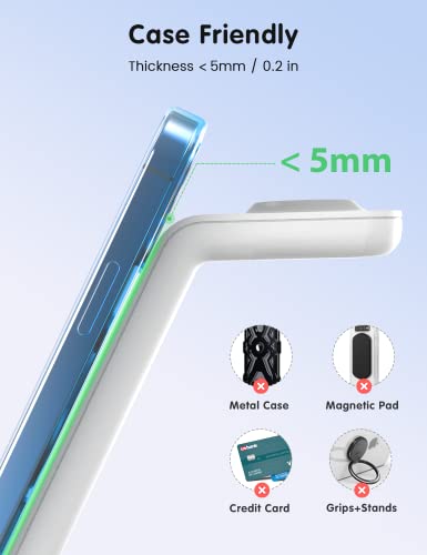 JoyGeek Wireless Charging Station, Wireless iPhone Charger, 3 in 1 Charging Station for Apple iPhone 14/13/12/11/SE/X/8 Series, iWatch 8/SE/7/6/3, AirPods 2/3/Pro - White