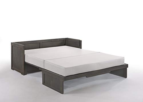 Night & Day Murphy Cube Queen Cabinet Bed Professionally Assembled by SDS Cabinet Beds with Custom 6" Memory Foam Mattress (Stonewash Finish)