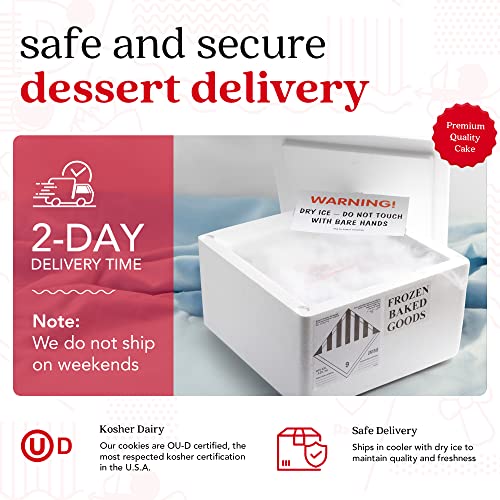 David's Cookies Layered Carrot Cake 10" - Pre-sliced 14 pcs. Fresh Gourmet Bakery Dessert With Rich Cream Cheese Frosting, Easter Food Gift Idea for Women, Men, Kids - Easter Snacks Cake for Delivery