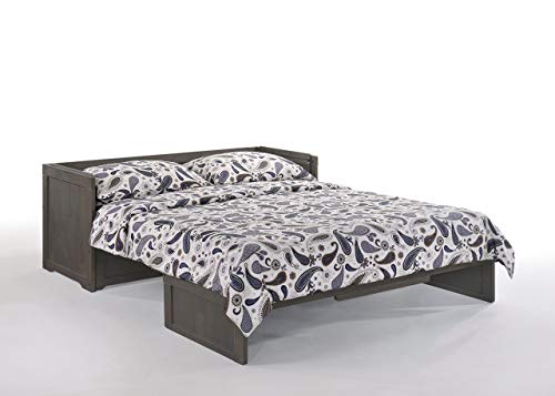 Night & Day Murphy Cube Queen Cabinet Bed Professionally Assembled by SDS Cabinet Beds with Custom 6" Memory Foam Mattress (Stonewash Finish)
