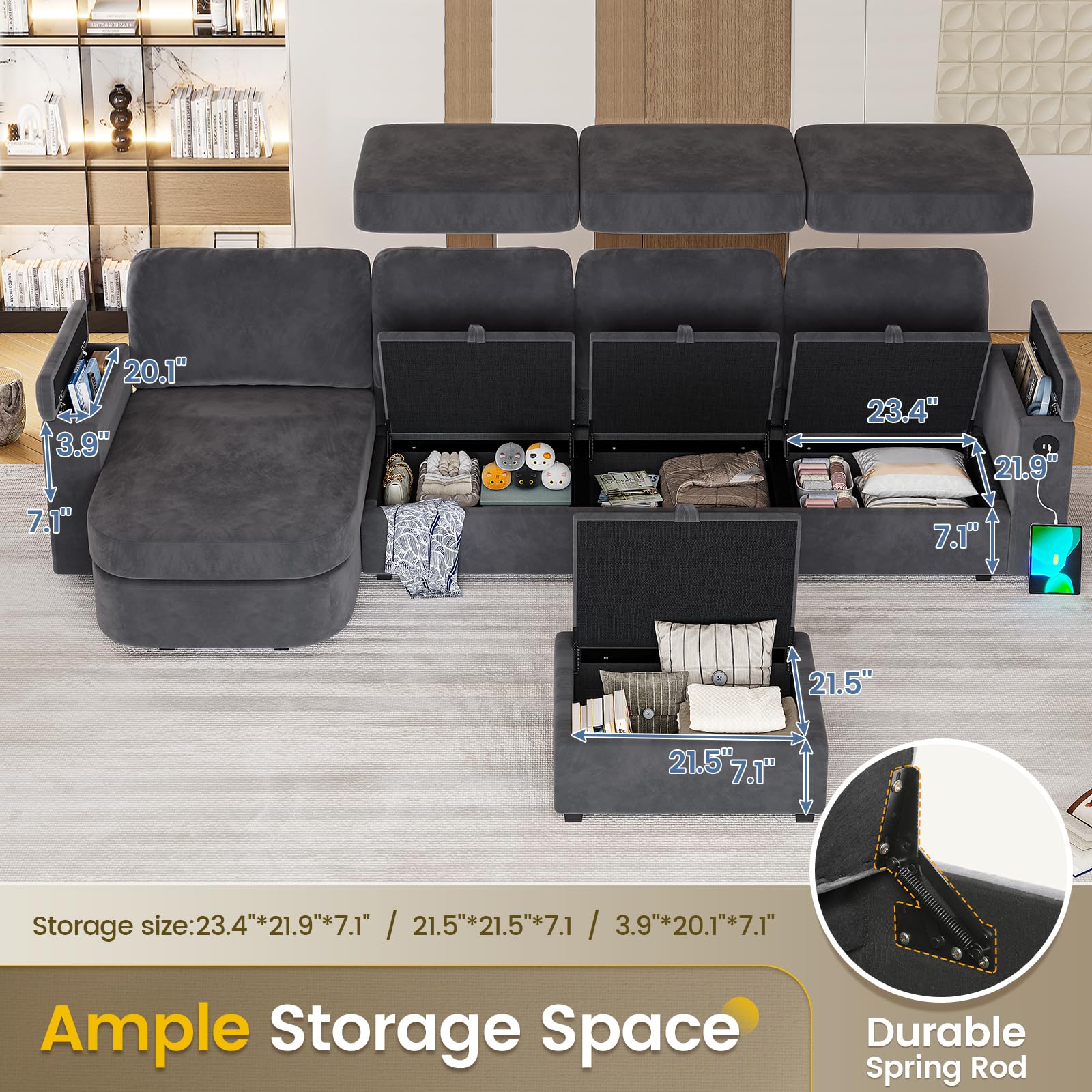 Sectional Couch for Living Room Furniture Set