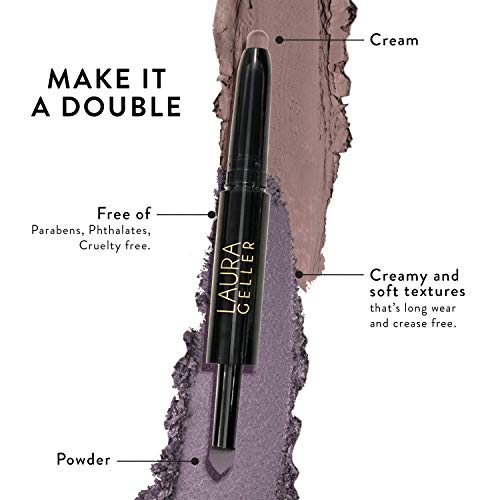 LAURA GELLER NEW YORK Make It A Double Eyeshadow - Cream Eye Shadow Stick and Matching Powder, Brandy