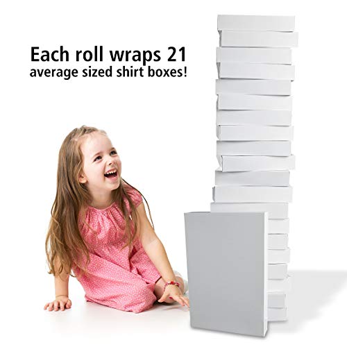 Current Pearl Stripe Swirls Jumbo Rolled Gift Wrap (1 Giant Roll, 61 sq. ft.) Peek-Proof, For Weddings, 25th Silver Anniversary Wrapping Paper