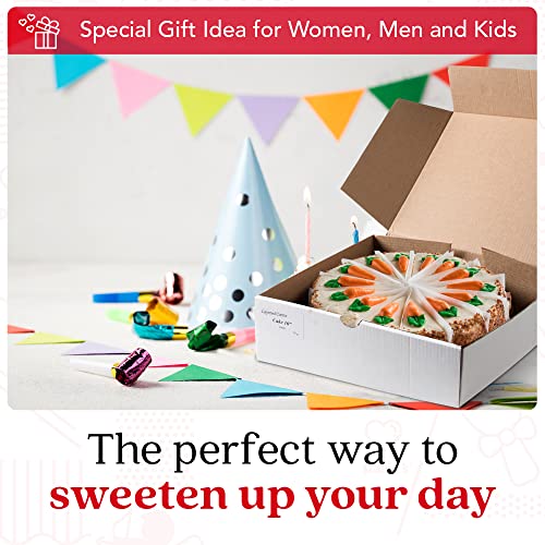 David's Cookies Layered Carrot Cake 10" - Pre-sliced 14 pcs. Fresh Gourmet Bakery Dessert With Rich Cream Cheese Frosting, Easter Food Gift Idea for Women, Men, Kids - Easter Snacks Cake for Delivery