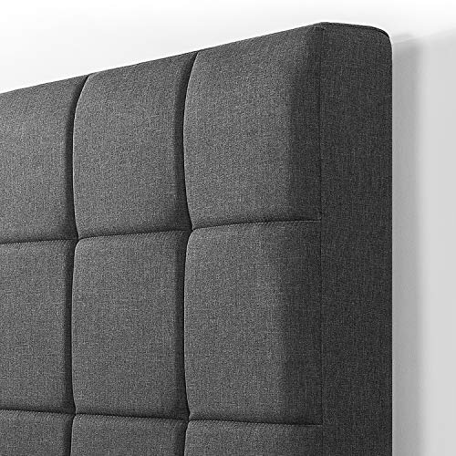 ZINUS Lottie Upholstered Platform Bed Frame, Grey, Twin & 10 Inch Green Tea Memory Foam Mattress / CertiPUR-US Certified / Bed-in-a-Box / Pressure Relieving, Twin