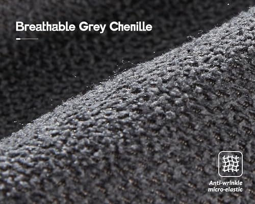 HOWE Sofa, 89 inch Modern Sofa Couch with USB Charging Ports & Cup Holders, Comfy Sofa- Deep Seat Couch for Living Room (Charcoal Grey Chenille)