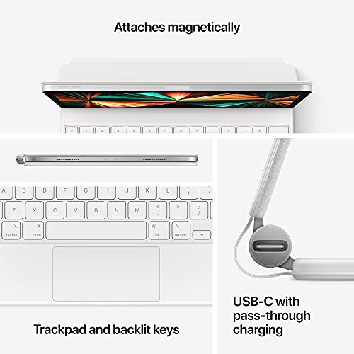 Apple Magic Keyboard for iPadĀ Pro 12.9-inch (6th, 5th, 4th and 3rd Generation) - US English- White