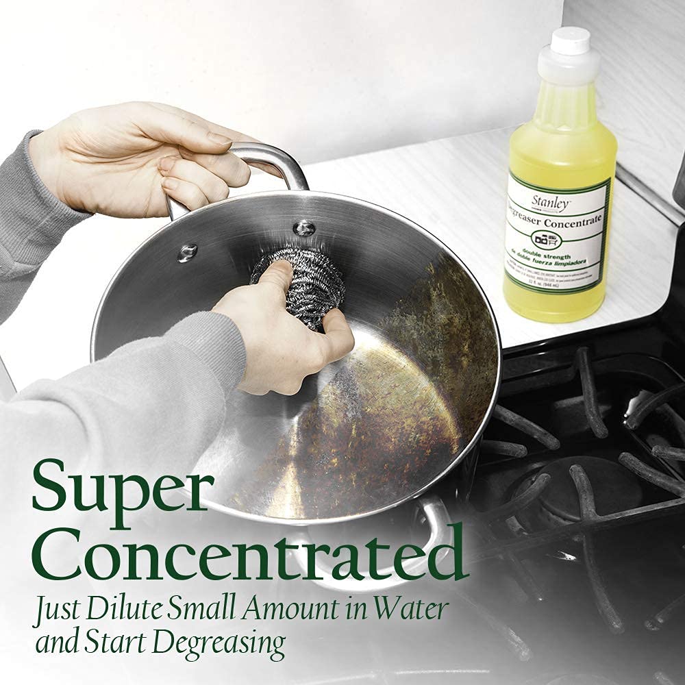 STANLEY HOME PRODUCTS Degreaser Concentrate - Makes 64 Gallons - Removes Stubborn Grease & Grime - Multipurpose Cleaner for Home & Commercial Use (6 Pack)