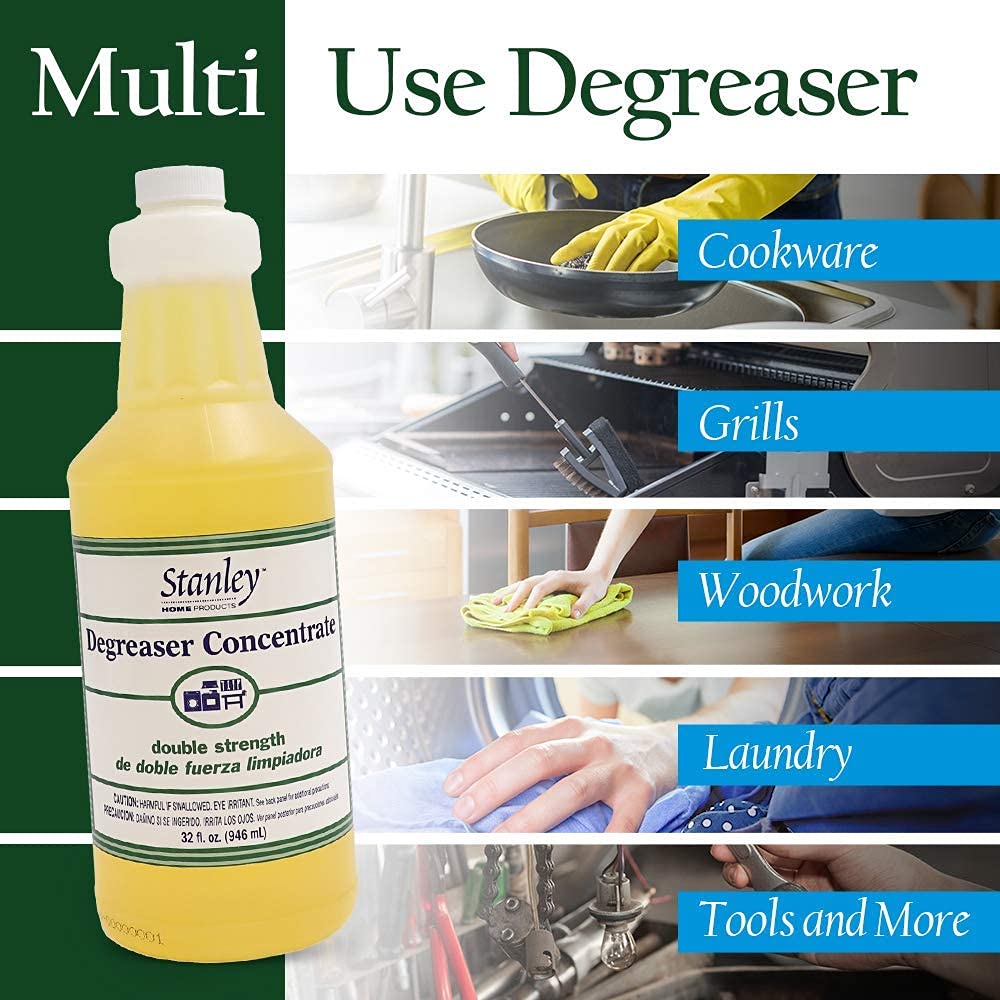 STANLEY HOME PRODUCTS Degreaser Concentrate - Makes 64 Gallons - Removes Stubborn Grease & Grime - Multipurpose Cleaner for Home & Commercial Use (6 Pack)