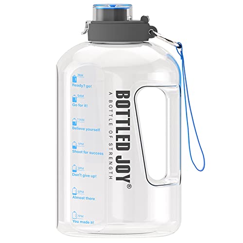 Student 1 Gallon Large Capacity Water Bottle with Time Marker, Reusable, Motivational, Leak-proof, BPA Free Sports Water Jug for Fitness, Gym, Running, Office, Home, Outdoor Sports, Cycling, Camping