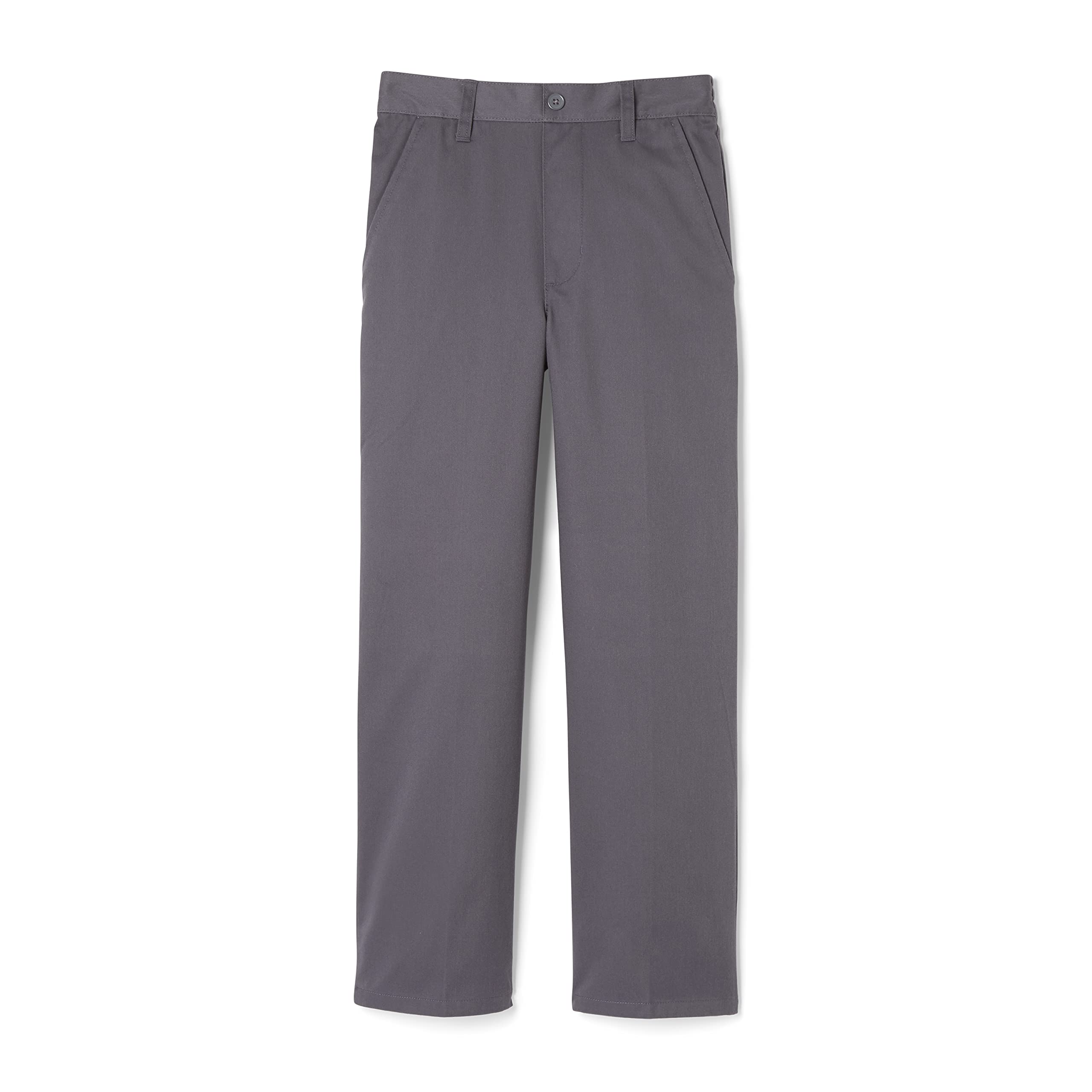 French Toast Boys' Toddler Pull-on Relaxed Fit School Uniform Pant (Standard & Husky), Heather Gray, 2T
