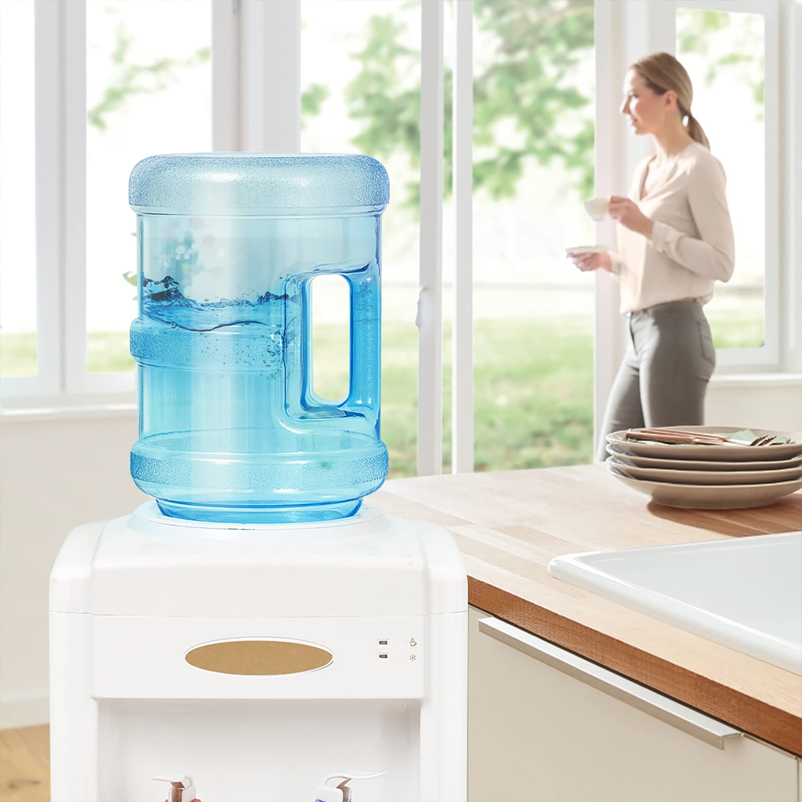 Veemoon Water Gallon Bottle Portable Bucket: 5 Liters Water Bottle with Handle Water Jug for Camping Outdoor Pure Water Container