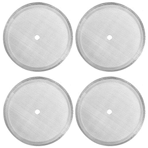 ACKLLR 4 Pack French Press Replacement Filter Screen,Reusable Stainless Steel Mesh Filters for Universal 1000 ml / 34 oz / 8 cup French Press Coffee Makers