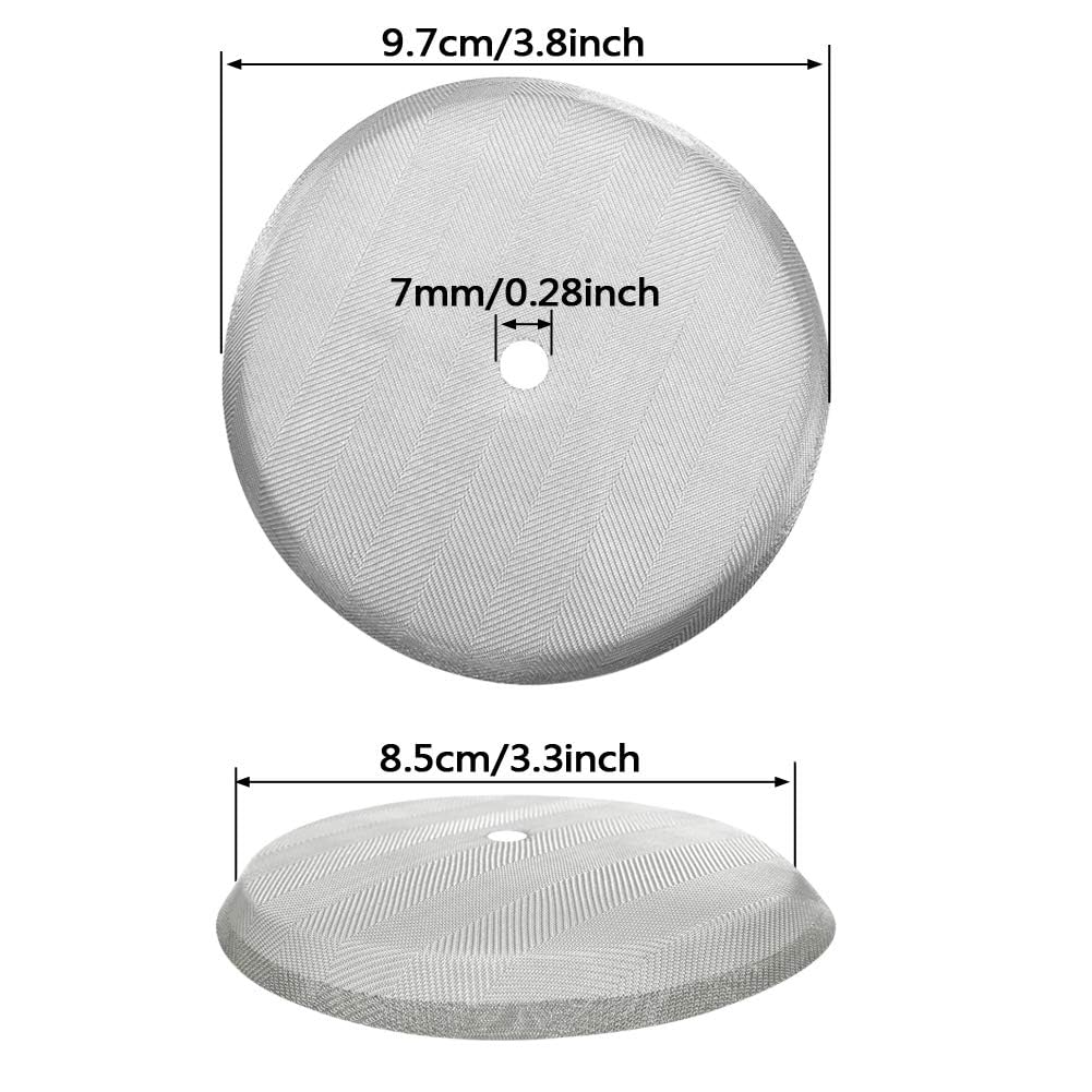 ACKLLR 4 Pack French Press Replacement Filter Screen,Reusable Stainless Steel Mesh Filters for Universal 1000 ml / 34 oz / 8 cup French Press Coffee Makers