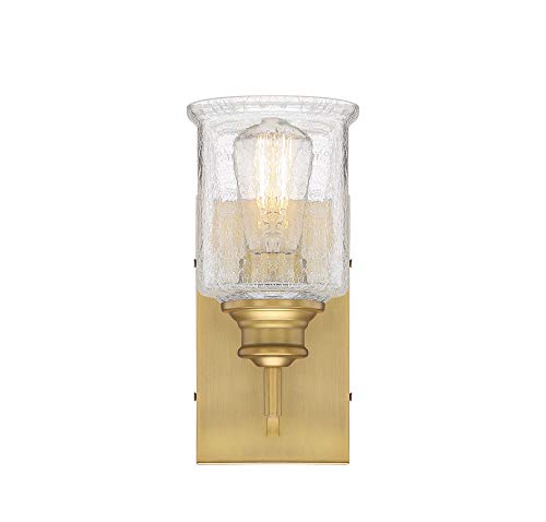 Savoy House 9-1972-1-322 Hampton Warm Brass 1 Light Bath (5" W x 10" H)