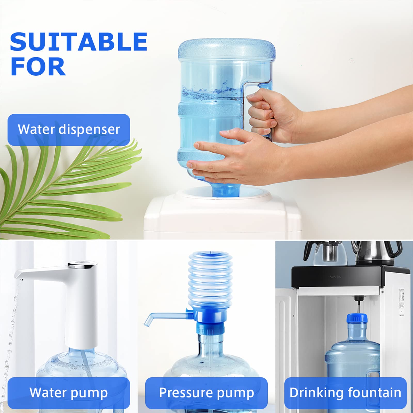 Veemoon Water Gallon Bottle Portable Bucket: 5 Liters Water Bottle with Handle Water Jug for Camping Outdoor Pure Water Container