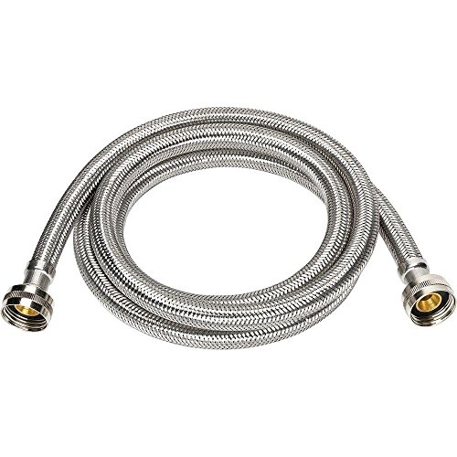 Everbilt 3/4 in. x 3/4 in. x 96 in. Stainless Steel Washing Machine Hose