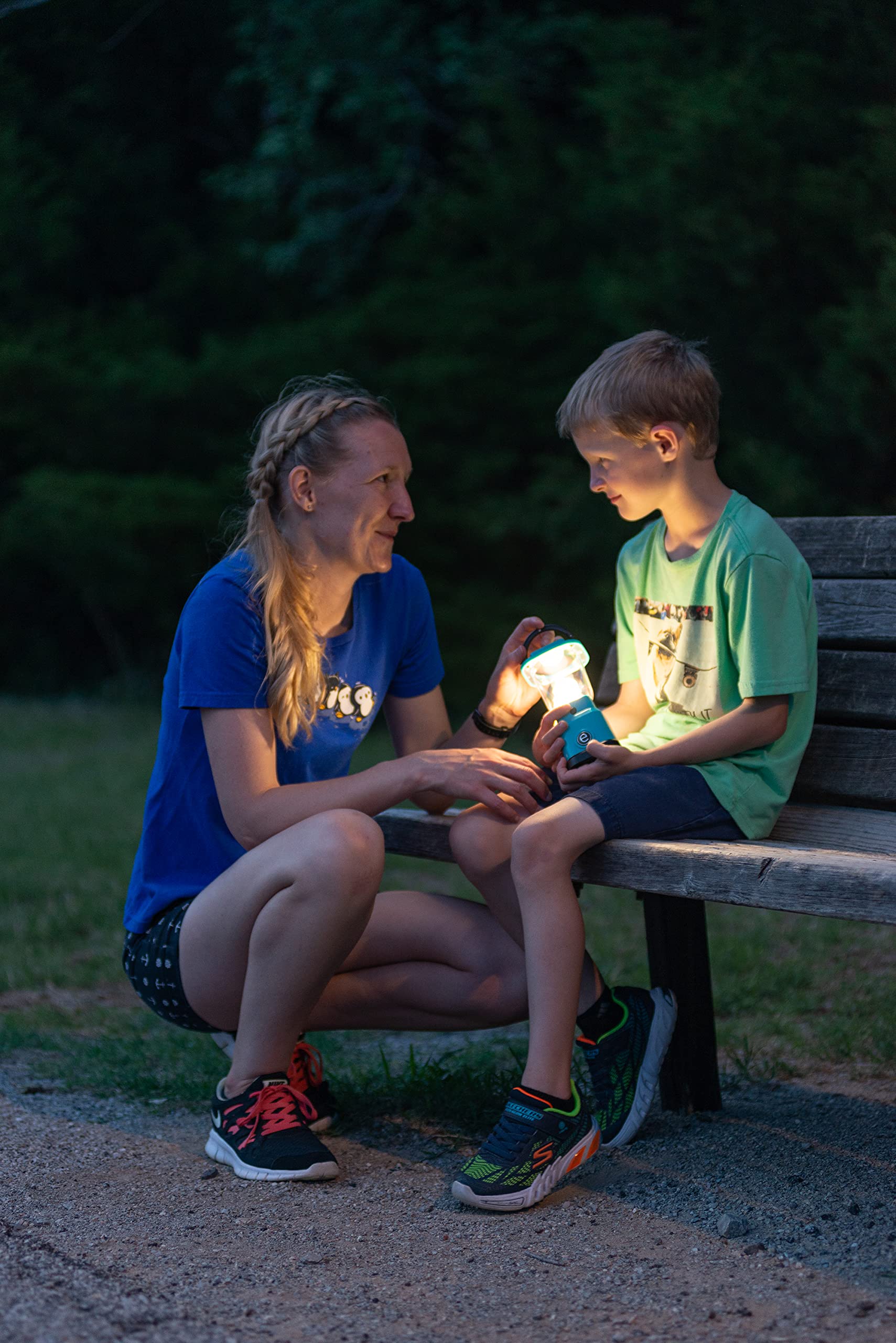 Enbrighten LED Mini Camping Lantern, Battery Powered, 200 Lumens, 40 Hour Runtime, 3 Modes, Night Light for Kids, Ideal for Hiking, Outdoors, Emergency, Snow, Hurricane and Storm, Teal, 49561