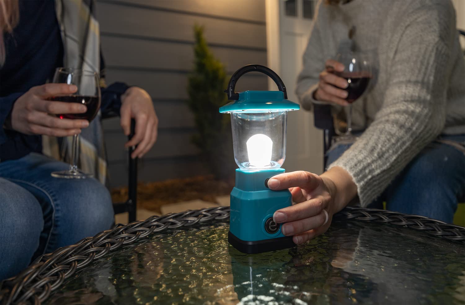 Enbrighten LED Mini Camping Lantern, Battery Powered, 200 Lumens, 40 Hour Runtime, 3 Modes, Night Light for Kids, Ideal for Hiking, Outdoors, Emergency, Snow, Hurricane and Storm, Teal, 49561