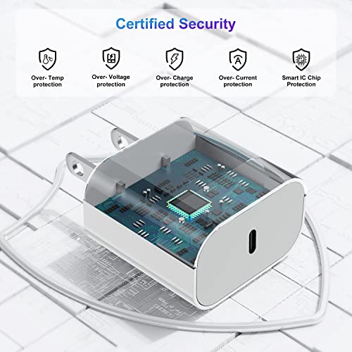 Upgraded USB C Charger for Apple Watch, 2 in 1 iPhone and iWatch Magnetic Fast Charging Cable 6FT with USB-C Wall Charger, Compatible with Apple Watch Series 8/7/6/SE/5/4, iPhone 14/13/12/11