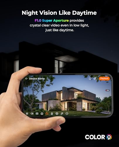 NAPCAT 4K PoE Security Camera System, F1.0 Color Night Vision, 130° Wide Angle, Spotlight, AI Detection, NVR with 2TB HDD, 4Pcs 8MP IP67 PoE IP Outdoor Wired Home Security Cameras (N2814)