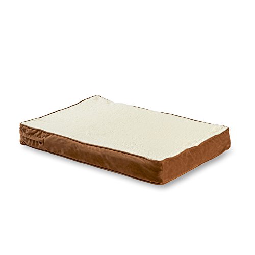 Happy Hounds Oscar Orthopedic Large (48 x 36 in.) Mocha Rectangle Pillow Style Dog Bed