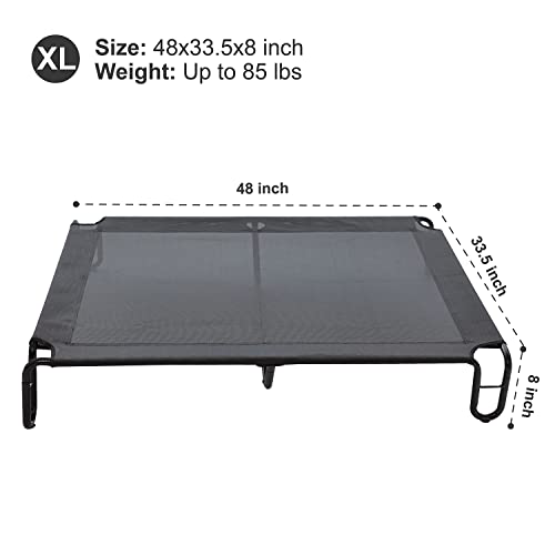 pettycare Outdoor Elevated Dog Bed Cot, Raised Dog Cots Beds, No Screws, Stable Frame & Durable Supportive Teslin Recyclable Mesh, Breathable, Indoor and Outside Pet Beds, Fits up to 85 lbs