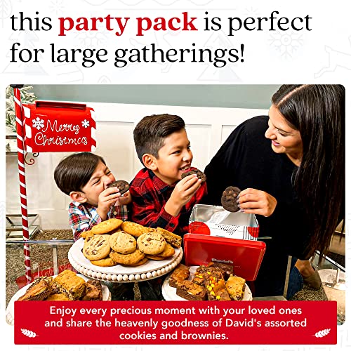 David's Cookies Fresh-Baked and Gourmet Assorted Cookies and Brownies Party Pack | Great for Sharing While Watching The Superbowl - Gourmet Food Gift Basket For Everyone - 5Lbs