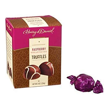 Harry and David, Raspberry Dark Chocolate Truffles 8oz (Pack of 2)