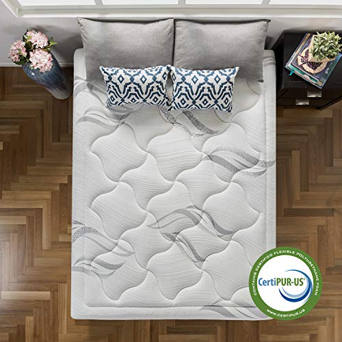 Zinus 12 Inch Cloud Memory Foam Mattress/Pressure Relieving/Plush Feel/Bed-in-a-Box/Oeko-TEX and CertiPUR-US Certified, Full & Shalini Platform, Full, Dark Grey