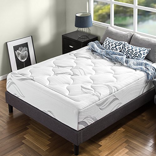 Zinus 12 Inch Cloud Memory Foam Mattress/Pressure Relieving/Plush Feel/Bed-in-a-Box/Oeko-TEX and CertiPUR-US Certified, Full & Shalini Platform, Full, Dark Grey