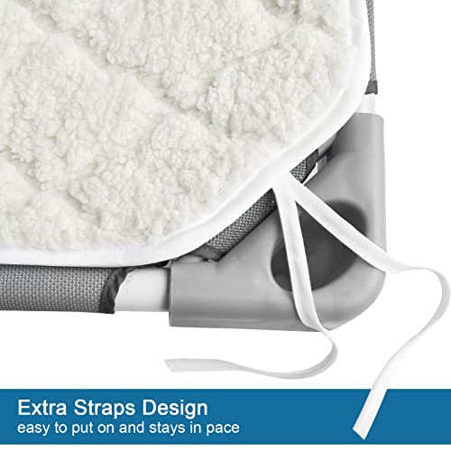 Elevated Dog Bed Pad Waterproof 2 Pack (30" X42"), Soft Plush Dog Pet Pad Large for Dog Cot Bed, Machine Washable Dog/Cat Beds Pad with Corner Straps, Waterproof (Pad Only, Bed not Included)