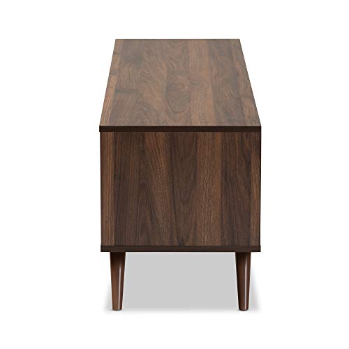 Baxton Studio TV Stands, Grey/Walnut