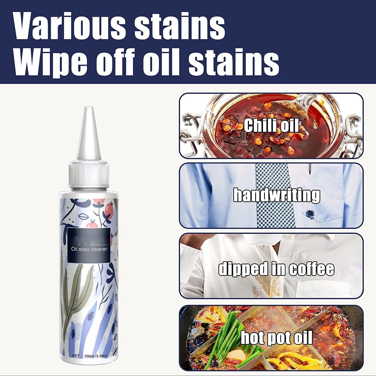100ml Clothes Grease Stain Remover Nml Clothes Grease Stain Remover, Clothes Grease Stain Remover, Clothes Stain Remover(1 pc)