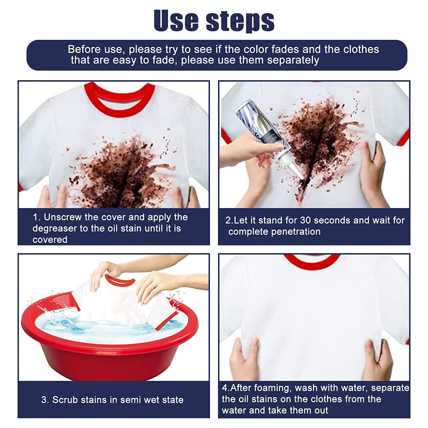 100ml Clothes Grease Stain Remover Nml Clothes Grease Stain Remover, Clothes Grease Stain Remover, Clothes Stain Remover(1 pc)