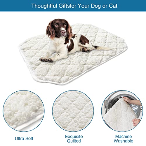 Elevated Dog Bed Pad Waterproof 2 Pack (30" X42"), Soft Plush Dog Pet Pad Large for Dog Cot Bed, Machine Washable Dog/Cat Beds Pad with Corner Straps, Waterproof (Pad Only, Bed not Included)