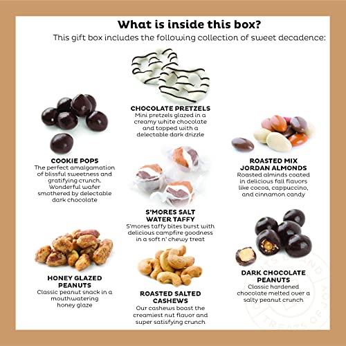 Chocolate Candy Gift Basket | Gourmet Holiday Snack Round Tin Box | Chocolates Covered Pretzels | Prime Delivery Gift for Men, Women, Birthday, Anniversary - Oh! Nuts