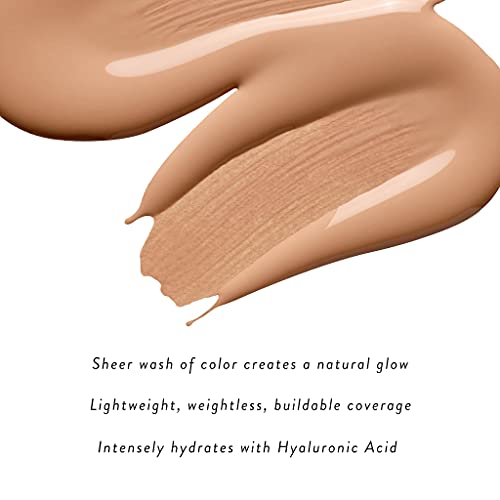 LAURA GELLER NEW YORK Quench-n-Tint Hydrating Foundation - Light - Sheer to Light Buildable Coverage - Natural Glow Finish - Lightweight Formula with Hyaluronic Acid