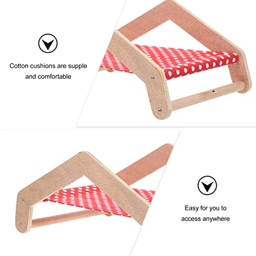 balacoo Ferret Hammock Wooden Elevated Pet Bed Cat and Dog Hammock Bed Elevated Cloth Bed Raised Pet Cot Hamster Sleeping Bed Pet Supplies Stuffed Hamster
