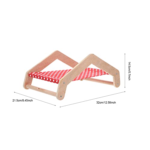 balacoo Ferret Hammock Wooden Elevated Pet Bed Cat and Dog Hammock Bed Elevated Cloth Bed Raised Pet Cot Hamster Sleeping Bed Pet Supplies Stuffed Hamster