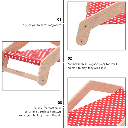 balacoo Ferret Hammock Wooden Elevated Pet Bed Cat and Dog Hammock Bed Elevated Cloth Bed Raised Pet Cot Hamster Sleeping Bed Pet Supplies Stuffed Hamster