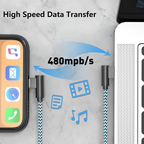 iPhone Charger 10 ft Lightning Cable [Apple MFi Certified] 90 Degree 3 Pack iPhone Charging Cable Long iPhone 13 Charger Nylon Braided for iPhone 14/13/12/11 Pro MAX/XR/XS/8/7/Plus/6S/SE/iPad