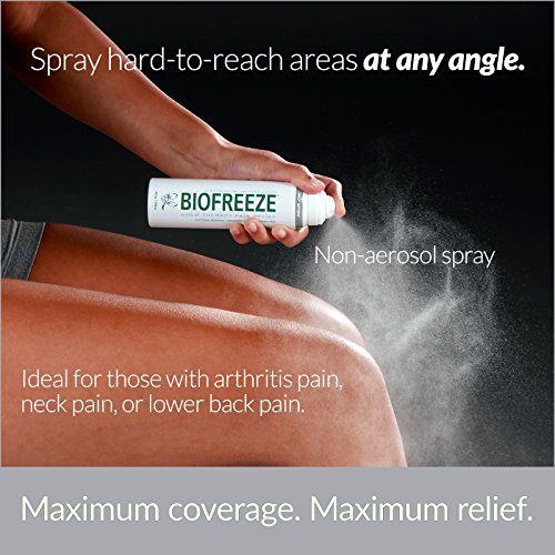 Biofreeze Pain Relief Spray, 4 oz. Aerosol Spray, Pack of 2, Colorless (Packaging May Vary)