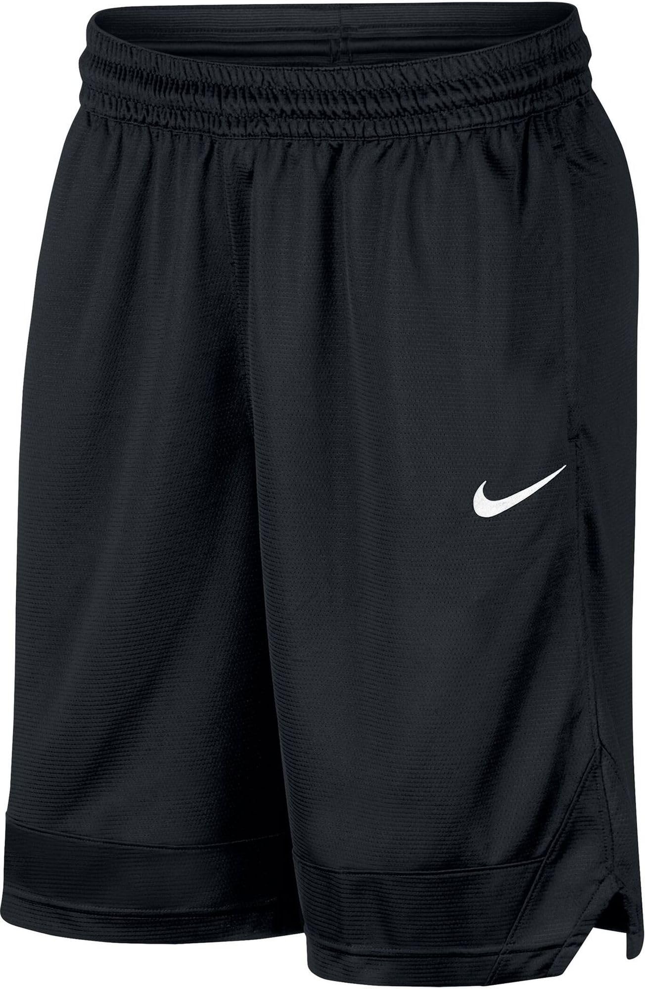 Nike Dri-FIT Icon, Men's basketball shorts, Athletic shorts with side pockets, Black/Black/White, M-T