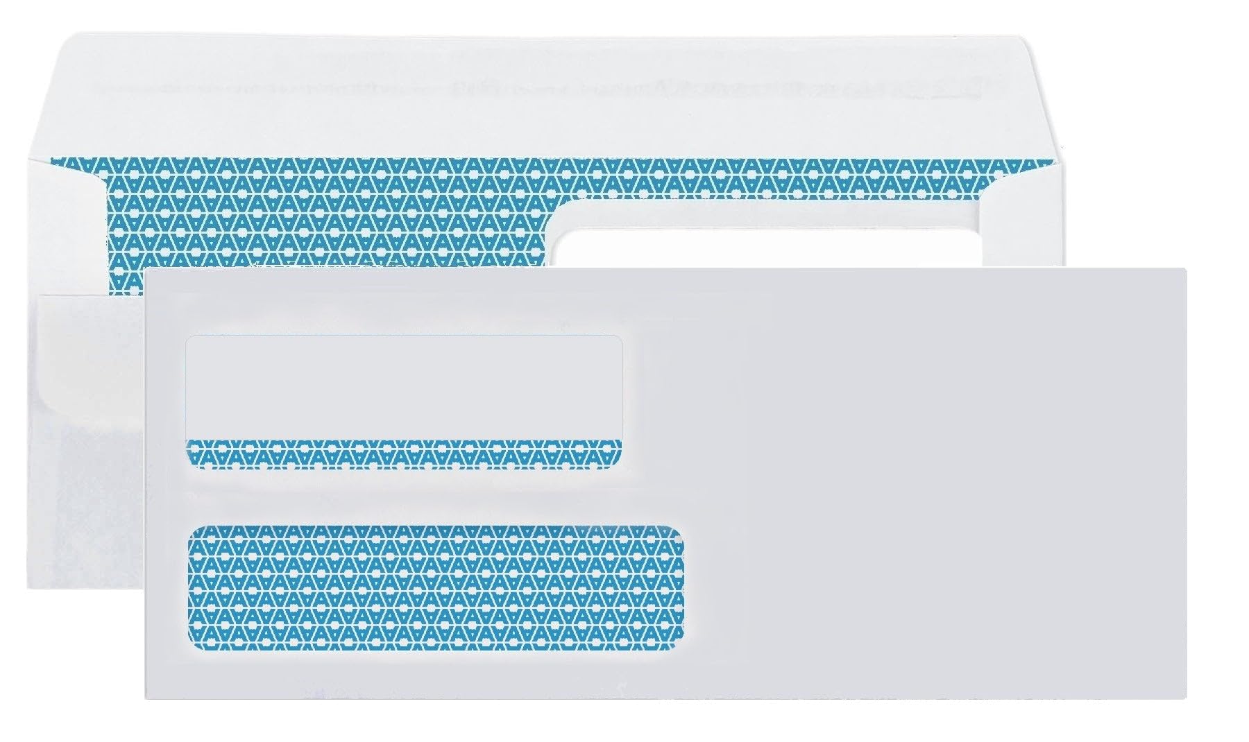 500#9 FLIP & SEAL Double Window Security Envelopes - for Invoices, Statements & Documents, Self-Sealing Adhesive Seal, Security Tinted, Size 3-7/8 x 8-7/8-24 LB - 500 Count (30109)