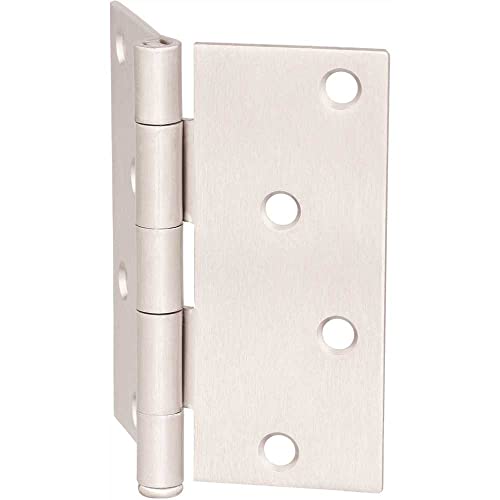 Everbilt 4 in. Satin Nickel Square Corner Door Hinge