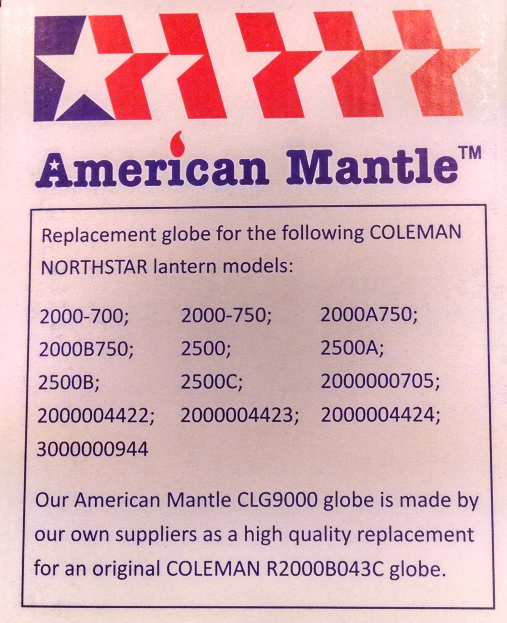 Replacement Lantern Globe for COLEMAN NORTHSTAR Lanterns
